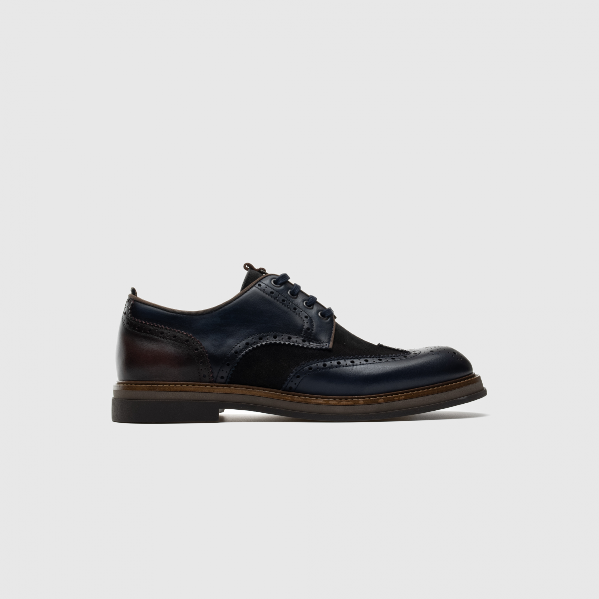 BTR Blue Brogue Shoes - 12391C-6553AM | Ambitious